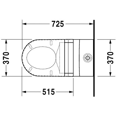 Duravit Starck 2 Close-coupled Toilet 370 x 725mm