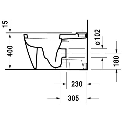 Duravit Starck 2 Close-coupled Toilet 370 x 725mm